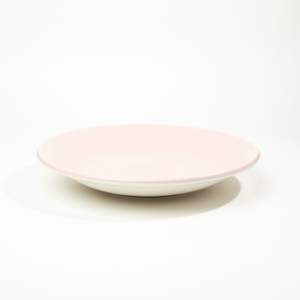 Asian Dinner Plate - Pink and White