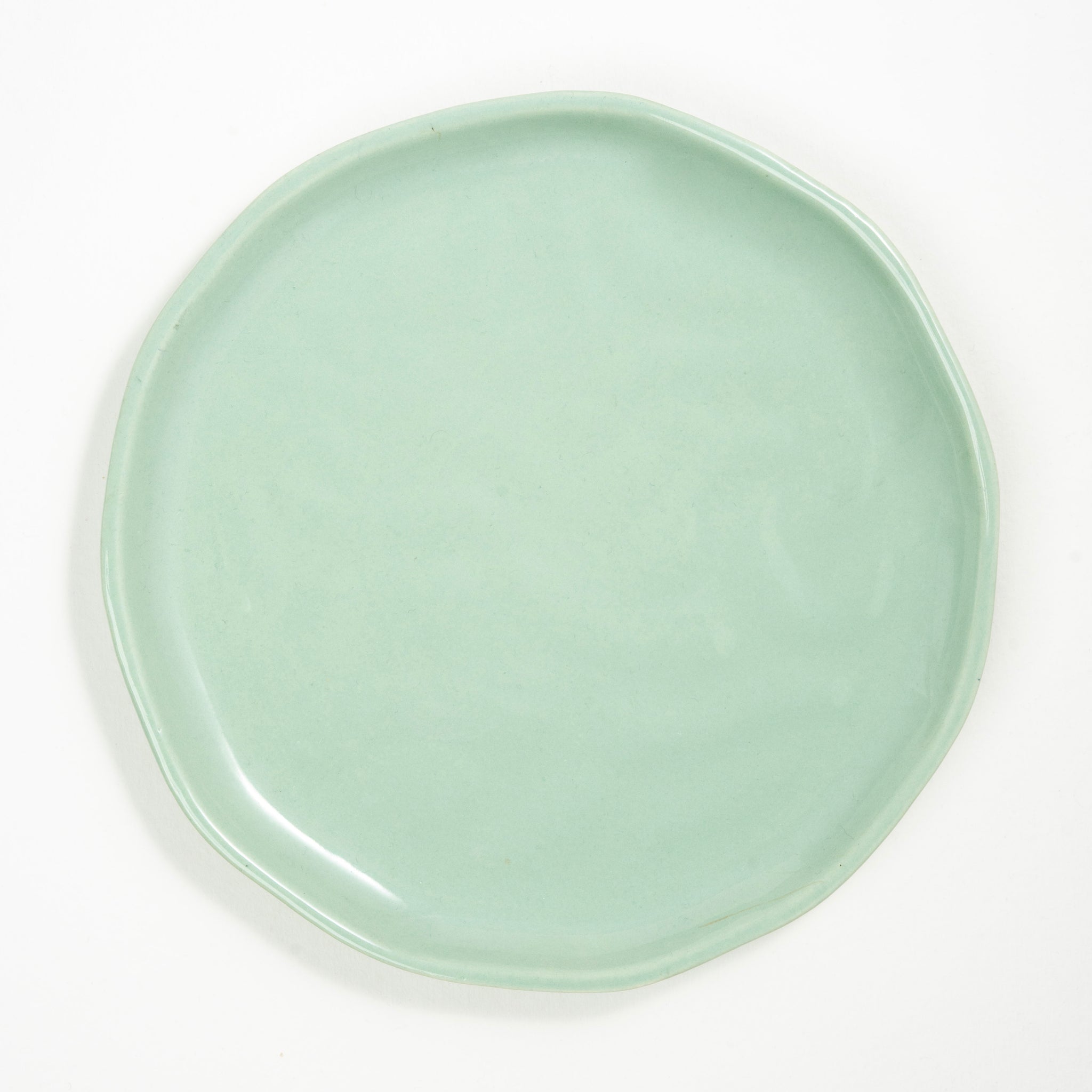 Hand pinched Half Plate - Mint Green