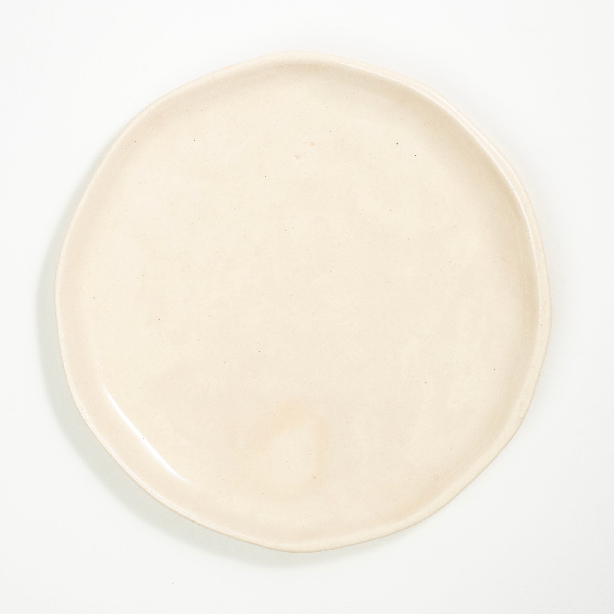 Hand pinched Half Plate - Ivory
