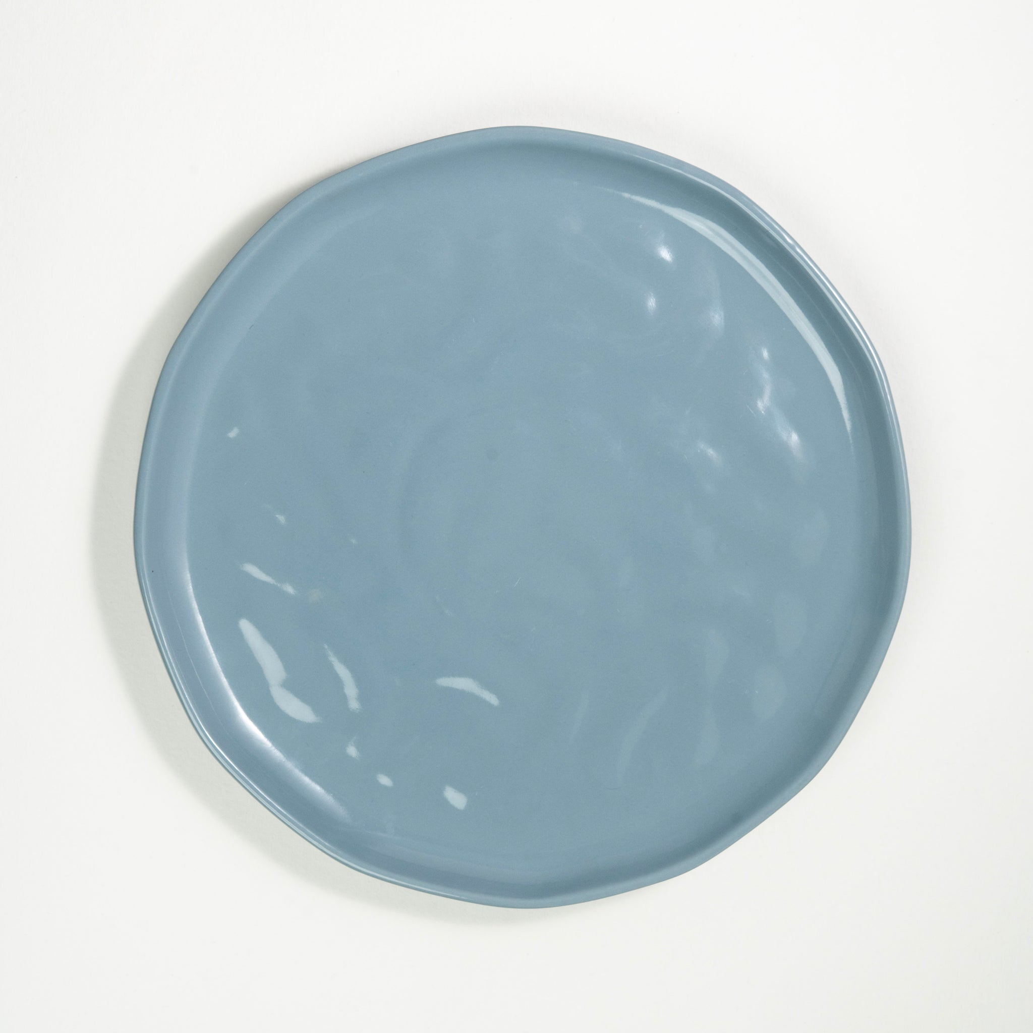 Handpinched Half Plate - Steel Blue